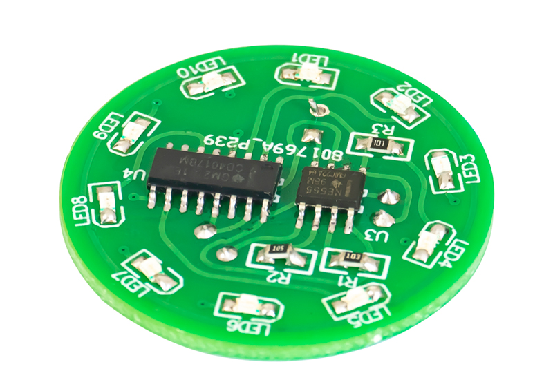 三色贴片流水灯套件NE555+CD4017流水灯电子技能实训焊接练习散件 - 伍陆电子